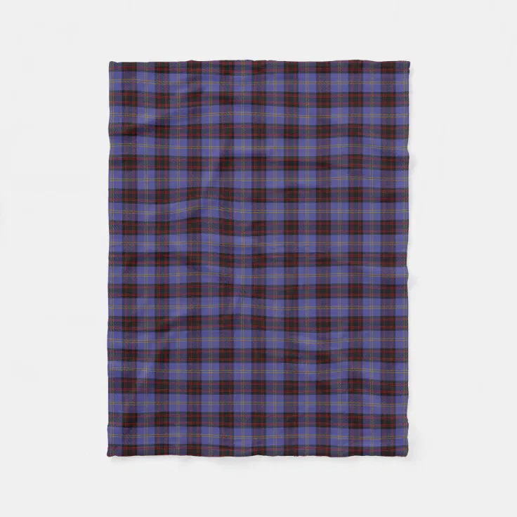 Scottish Clan Rutherford Classic Tartan Fleece Blanket | Zazzle