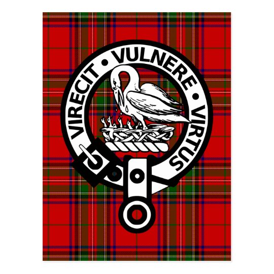 Scottish Clan Stuart Tartan and Crest Postcard | Zazzle.com
