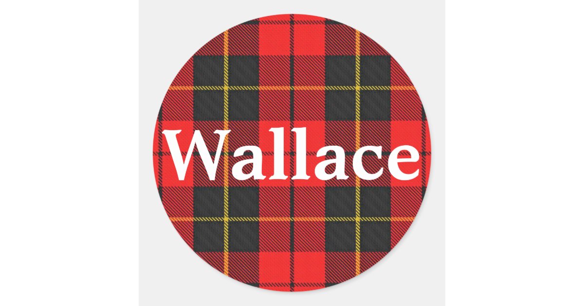 Scottish Clan Wallace Tartan Plaid Classic Round Sticker | Zazzle