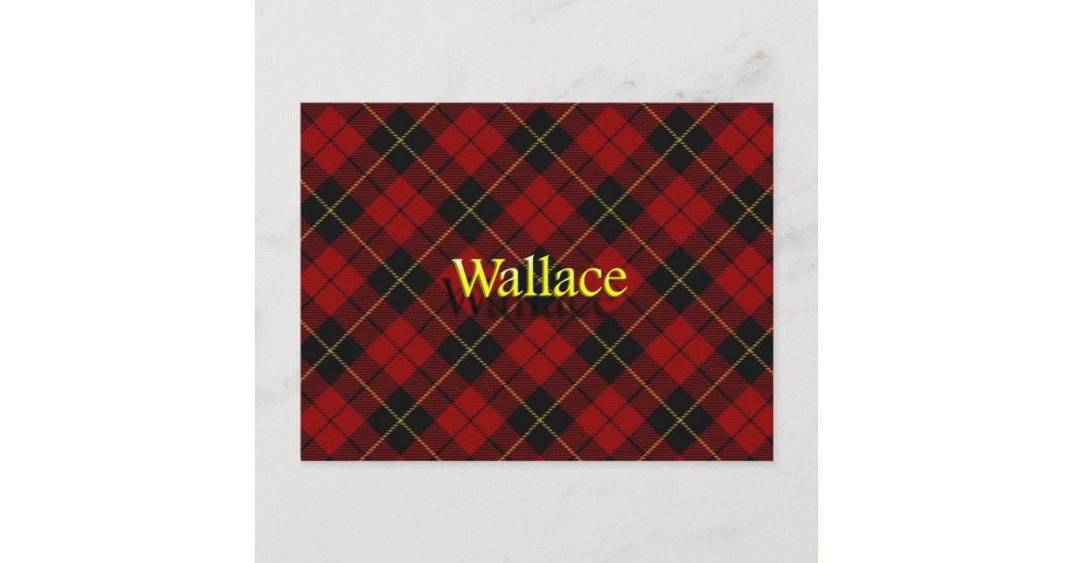 Scottish Clan Wallace Tartan Postcard | Zazzle
