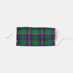 Scottish Clan Young Modern Tartan Plaid Adult Cloth Face Mask | Zazzle