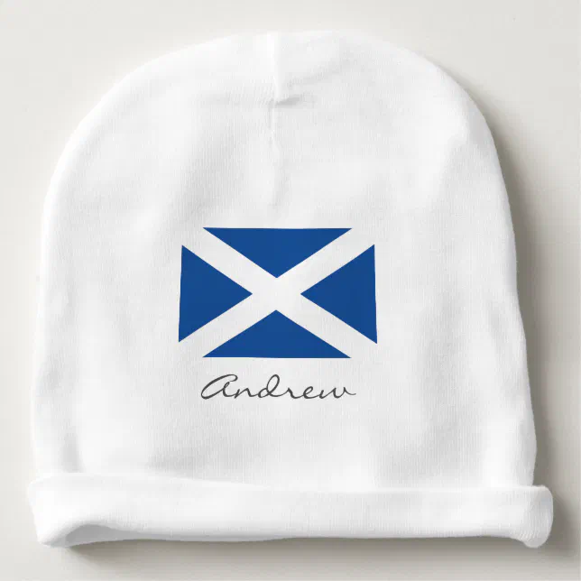 Scottish flag of Scotland baby beanie hat for kids | Zazzle