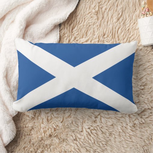 Scottish flag of Scotland blue lumbar throw pillow | Zazzle