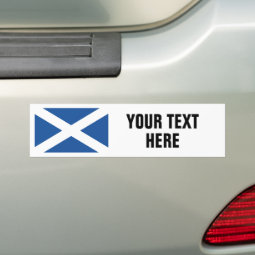 Scottish flag of Scotland custom bumper stickers | Zazzle