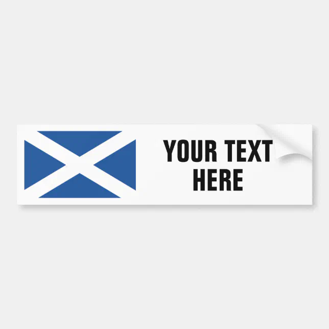 Scottish flag of Scotland custom bumper stickers | Zazzle