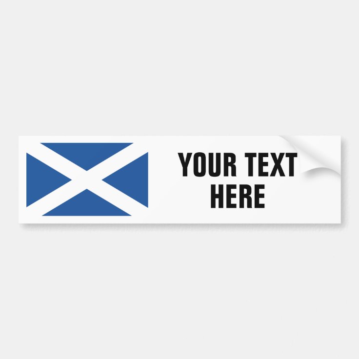 Scottish flag of Scotland custom bumper stickers | Zazzle