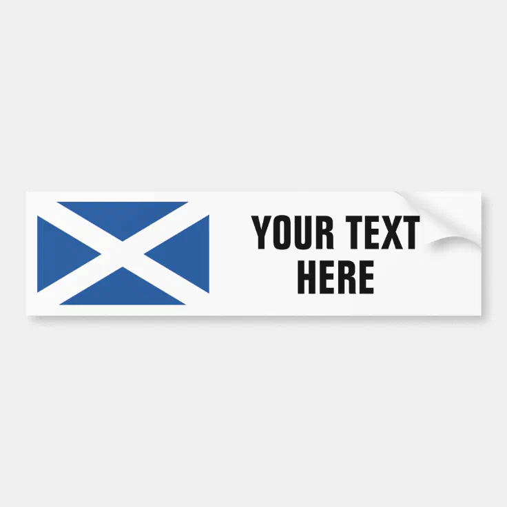Scottish flag of Scotland custom bumper stickers | Zazzle