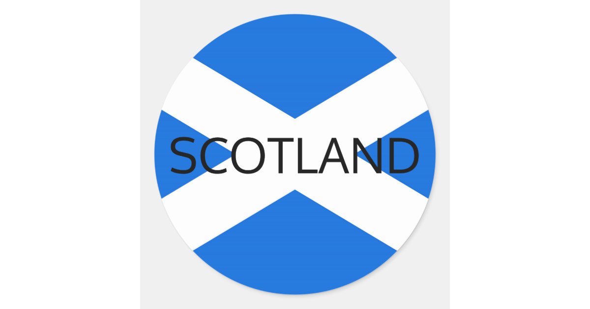Scottish Flag Scotland stkcnt Classic Round Sticker | Zazzle