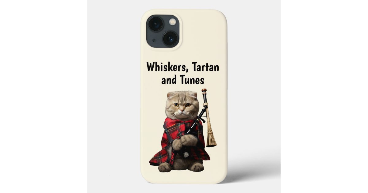 Scottish Fold Cat with Bagpipes Phone Case | Zazzle