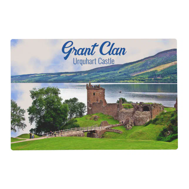 Scottish Grant Clan's Urquhart Castle Colorful Placemat | Zazzle