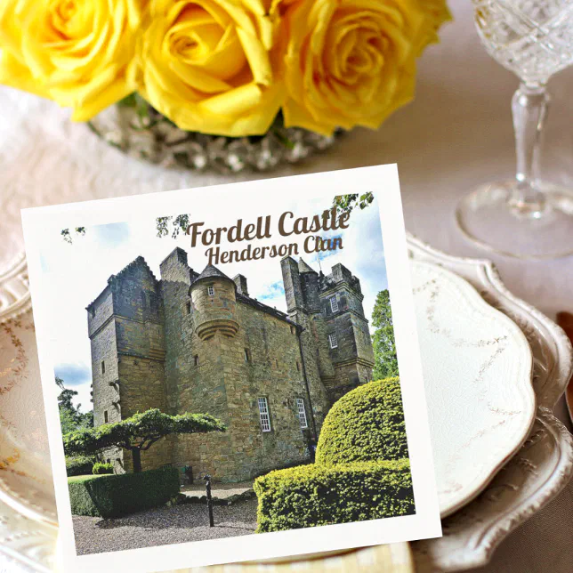 Scottish Henderson Clan's Fordell Castle Photo Napkins | Zazzle