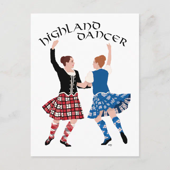 Scottish Highland Dance Reel Postcard | Zazzle