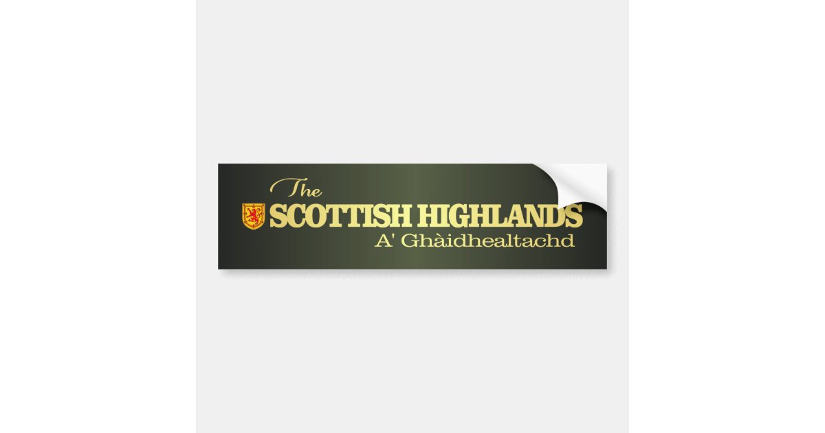 Scottish Highlands Bumper Sticker | Zazzle