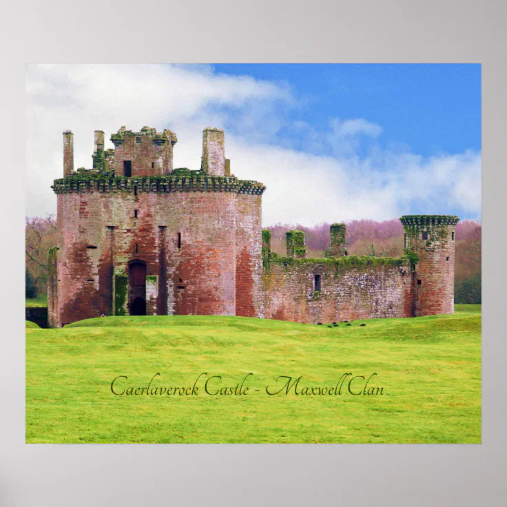 Scottish Maxwell Clan's Caerlaverock Castle Poster | Zazzle