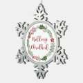 Scottish Merry Christmas Wreath, Nollaig Chridheil Snowflake Pewter ...