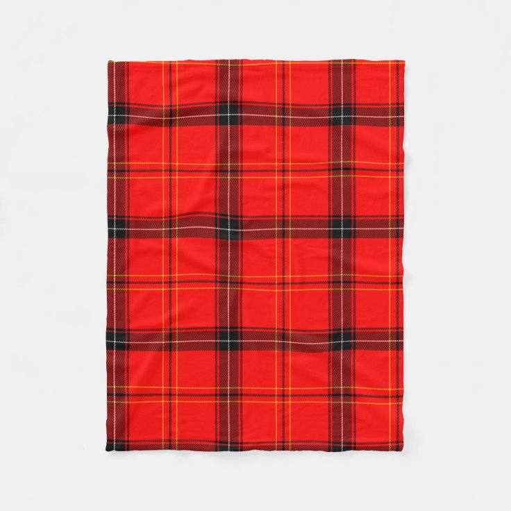 Scottish Red Tartan Fleece Blanket | Zazzle