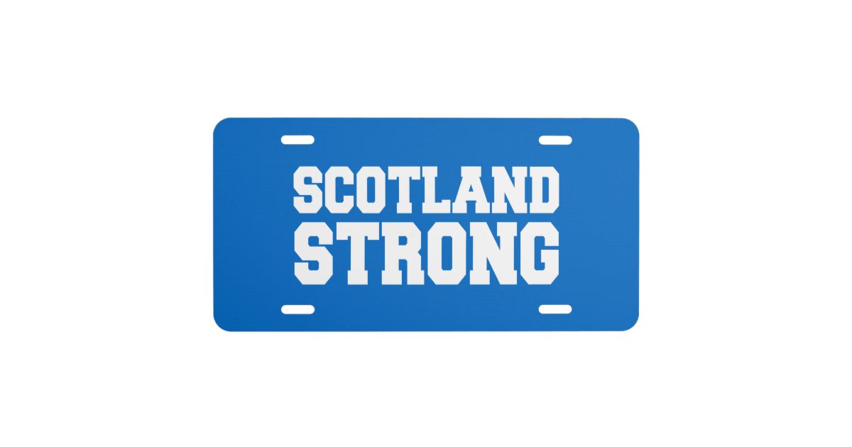 Scottish Referendum Scotland on Blue License Plate | Zazzle