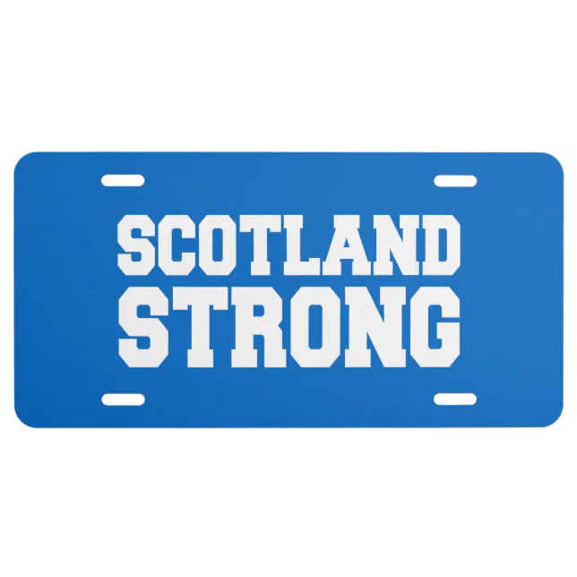 Scottish Referendum Scotland on Blue License Plate | Zazzle