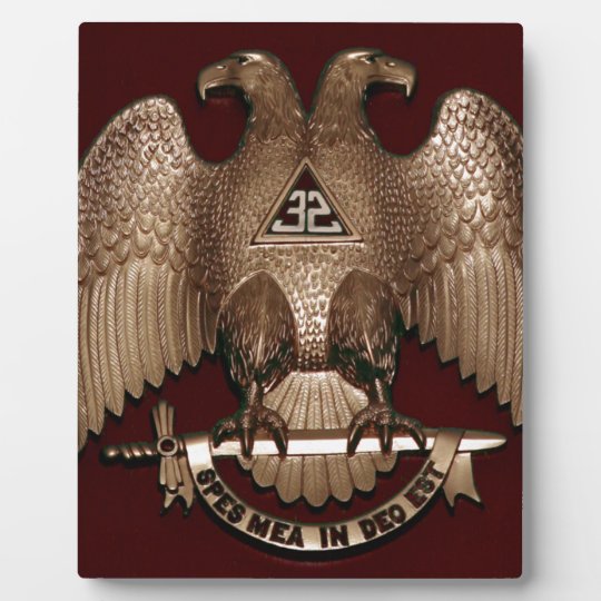 Scottish Rite 32 degree Mason Double Eagle Red Plaque | Zazzle.com
