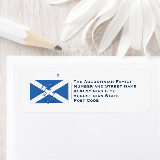 Scottish | Saltire | Scotland Flag Label | Zazzle