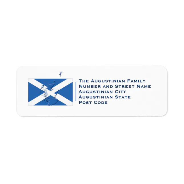 Scottish | Saltire | Scotland Flag Label | Zazzle