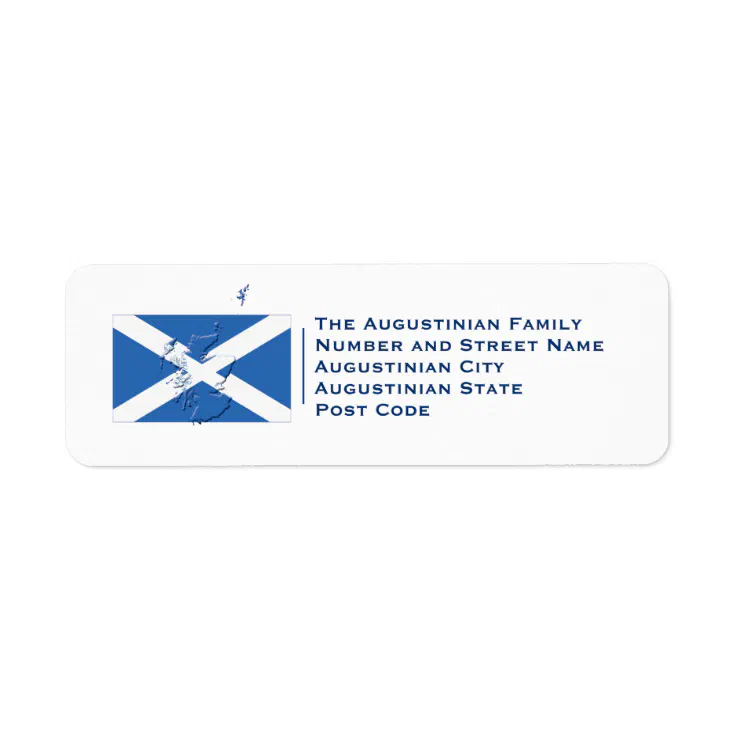 Scottish | Saltire | Scotland Flag Label | Zazzle