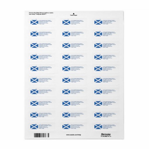 Scottish | Saltire | Scotland Flag Label | Zazzle