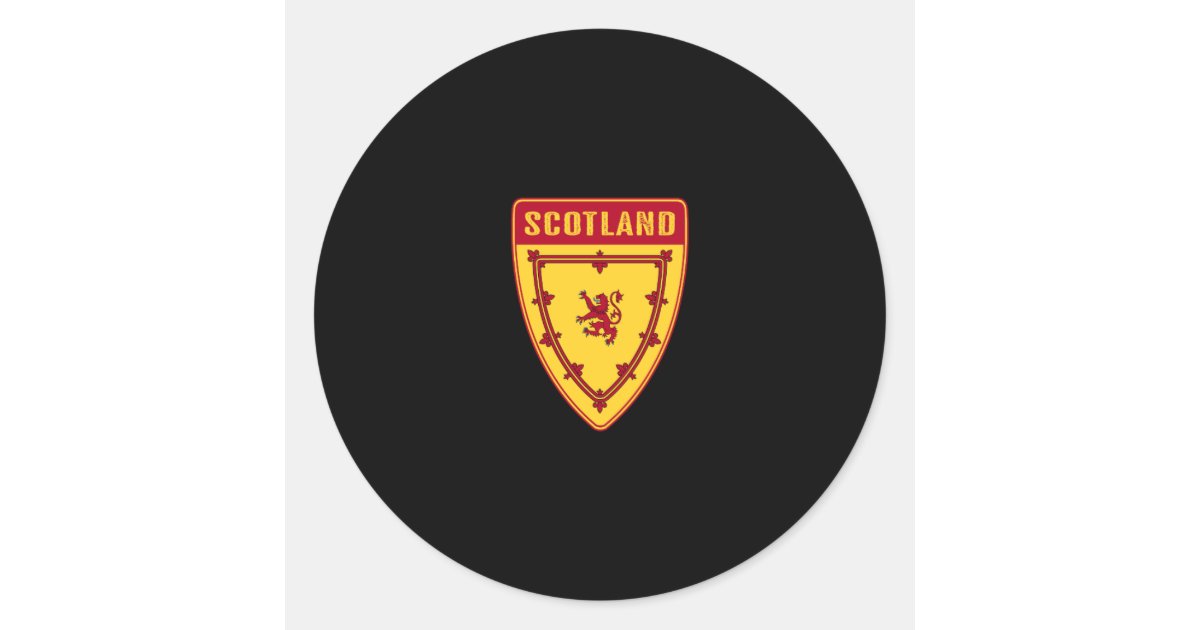 Scottish Shield Classic Round Sticker | Zazzle