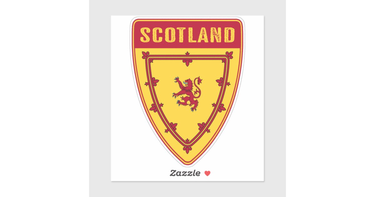 Scottish Shield Sticker | Zazzle