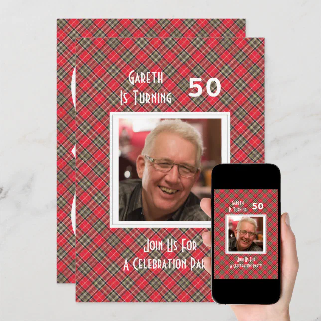 Scottish Tartan Themed Celebration Party Invitation | Zazzle