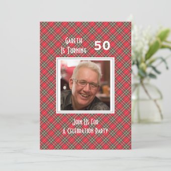 Scottish Tartan Themed Celebration Party Invitation | Zazzle