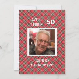 Scottish Tartan Themed Celebration Party Invitation | Zazzle
