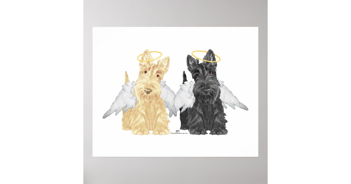 Scottish Terrier Angels Poster | Zazzle