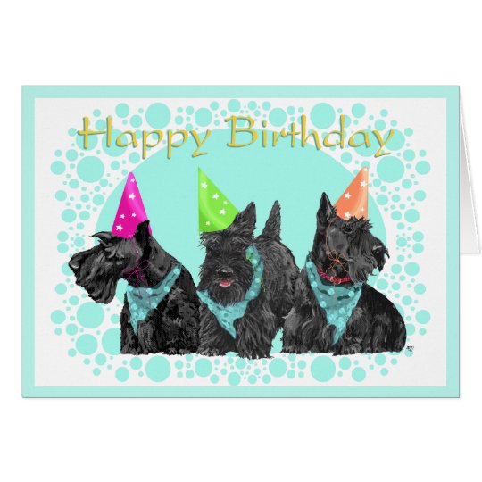 Scottish Terrier Birthday Card | Zazzle.com