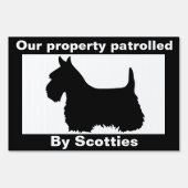 Scottish Terrier,Caution, security by Scotties Yard Sign | Zazzle
