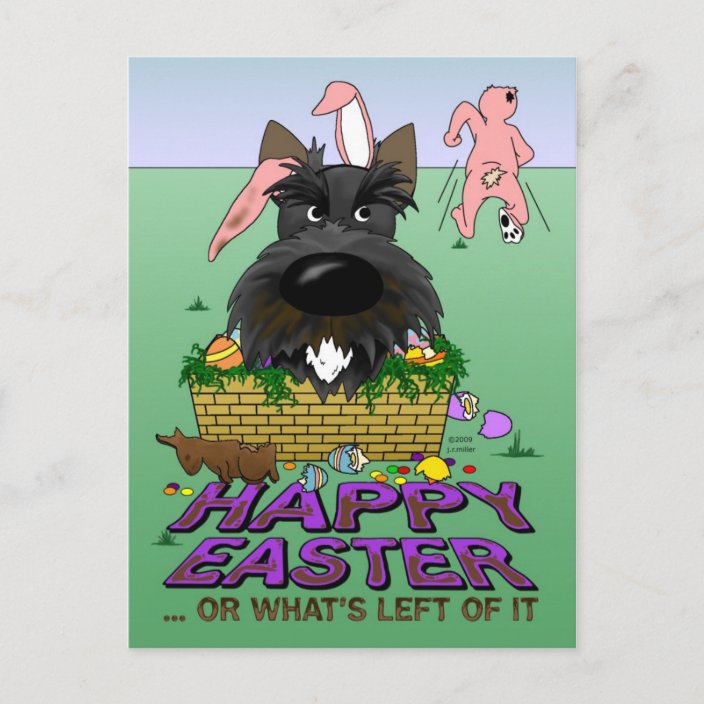 Scottish Terrier Happy Easter Postcard | Zazzle.com