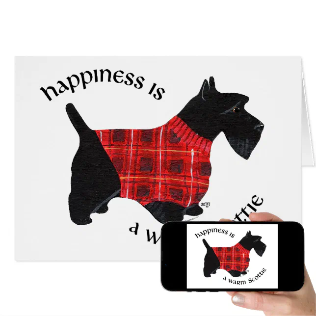 Scottish Terrier Red & Black Plaid Sweater | Zazzle