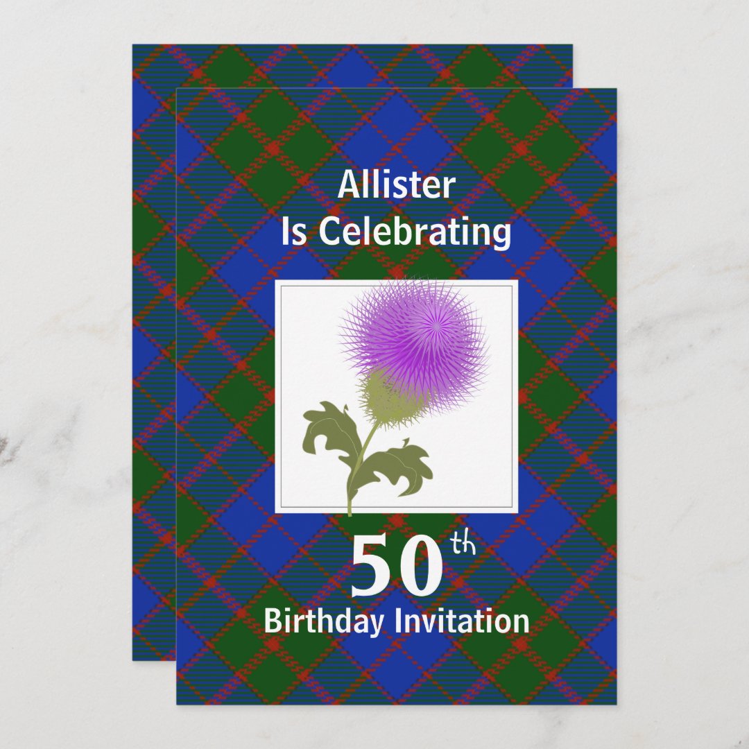 Scottish Themed Celebration Party Invitations | Zazzle