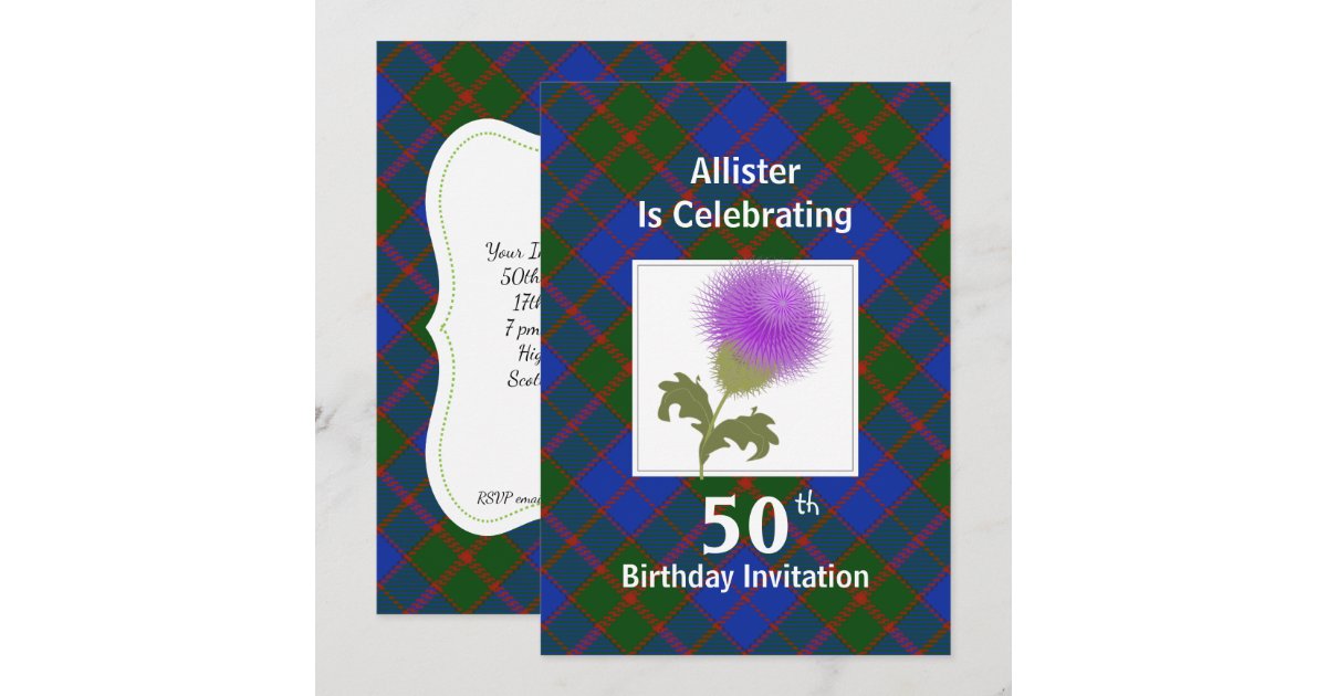 Scottish Themed Celebration Party Invitations | Zazzle
