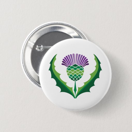 Scottish Thistle Button | Zazzle