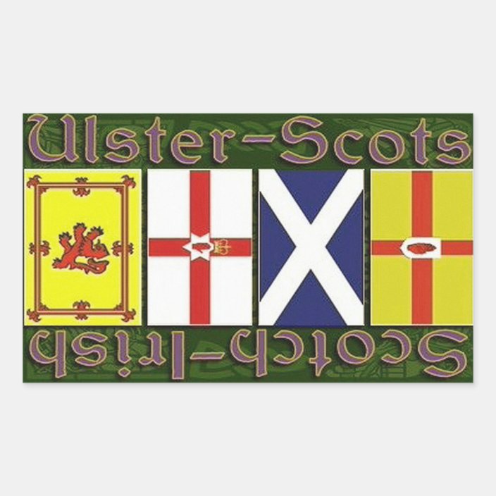Scottish & Ulster flags Rectangular Sticker | Zazzle.com