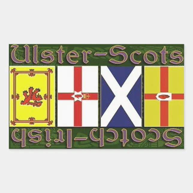 Scottish & Ulster flags Rectangular Sticker | Zazzle