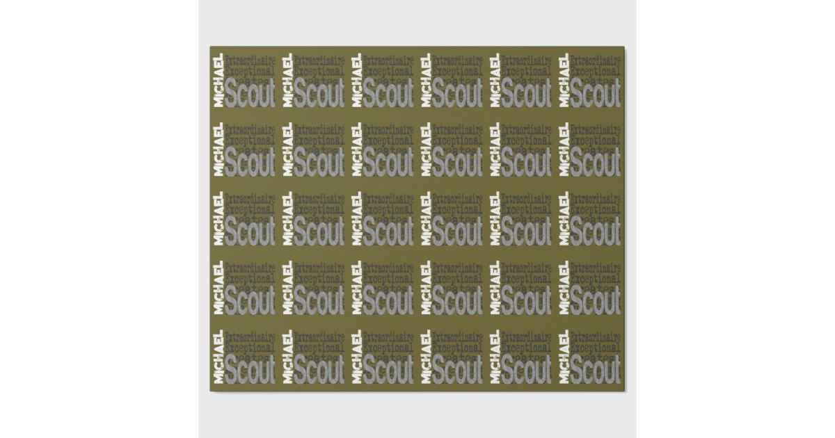 Scout Extraordinaire CUSTOM Wrapping Paper | Zazzle
