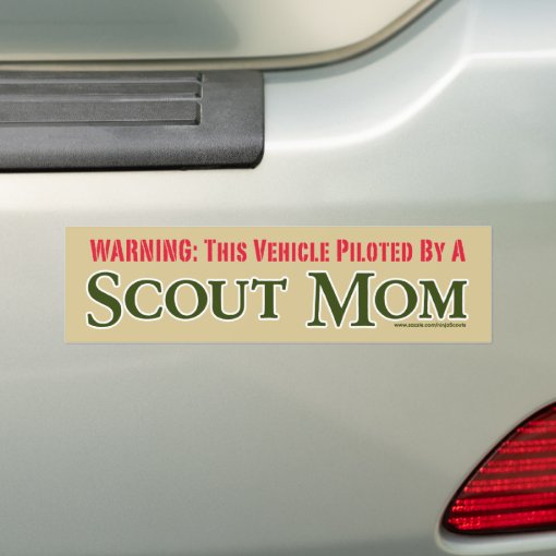 Scout Mom (tan) Bumper Sticker | Zazzle