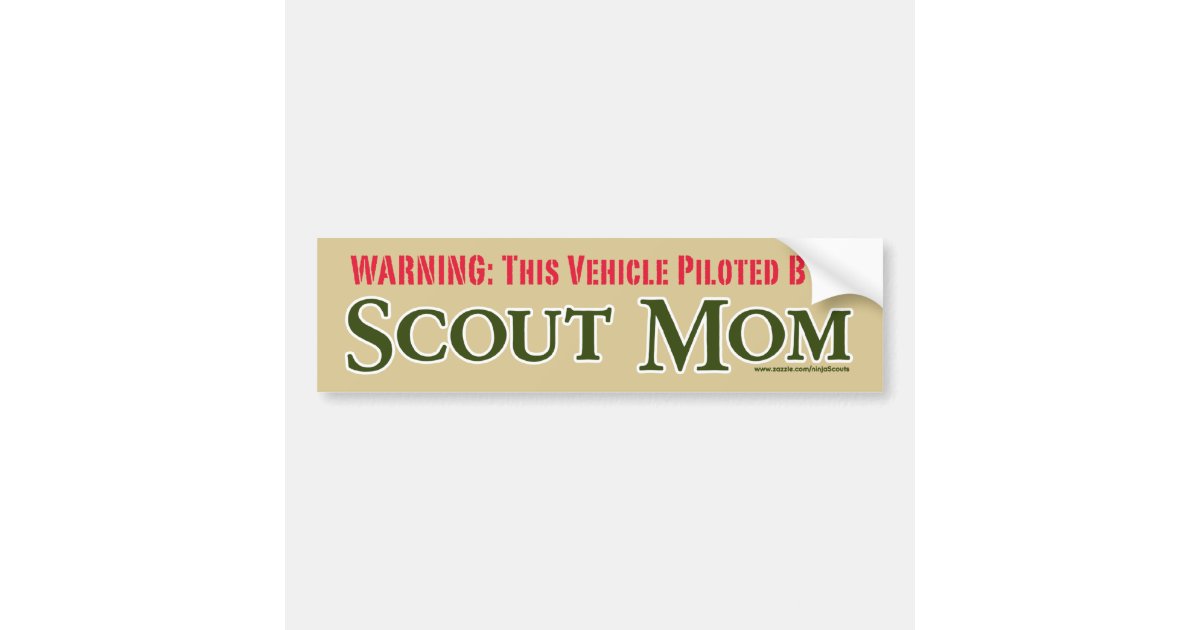 Scout Mom (tan) Bumper Sticker | Zazzle