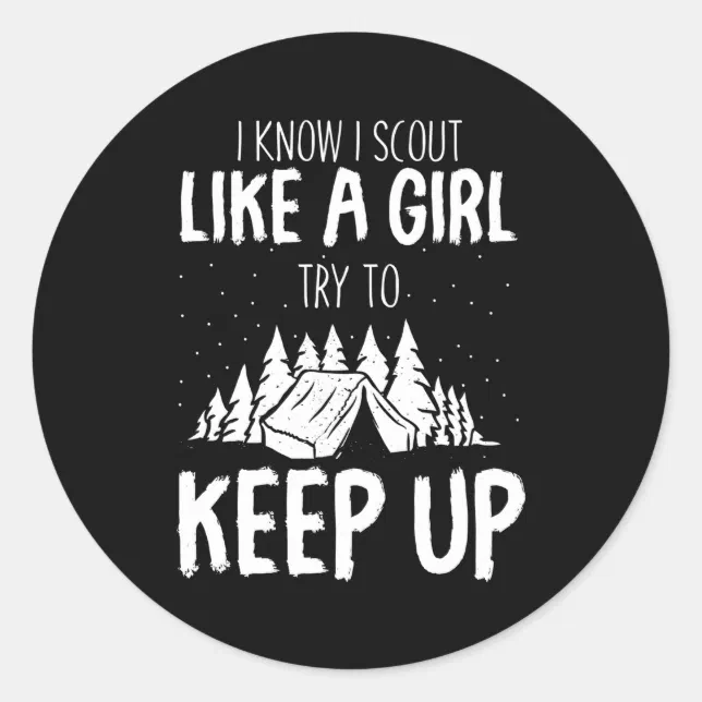 Scout Nature Uniform Wilderness Scouting Classic Round Sticker | Zazzle