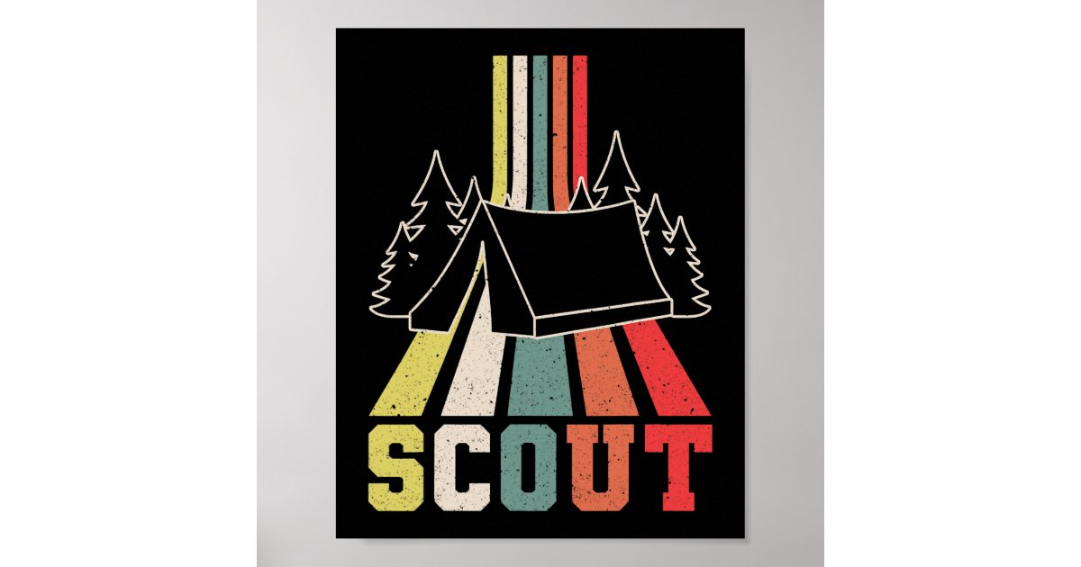 Scout Retro Tent Poster | Zazzle