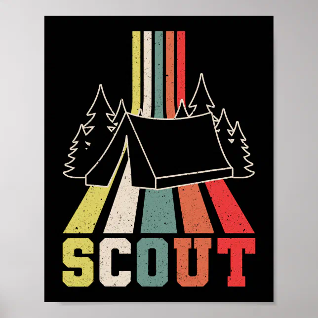 Scout Retro Tent Poster | Zazzle