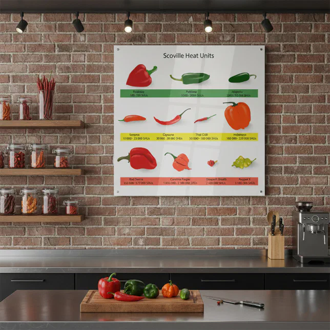 Scoville Heat Units Chart – Spicy Pepper Guide | Zazzle