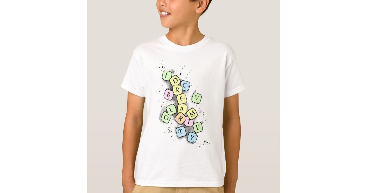 Scrabble letters T-Shirt | Zazzle